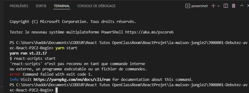 [Résolu] Cours React: problème lancement APP - pour les fichiers de démarrage téléchargés sur ...